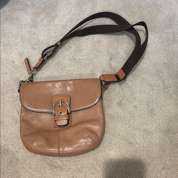 Coach | Bags | Coach Tan Leather Crossbody Bag | Poshmark